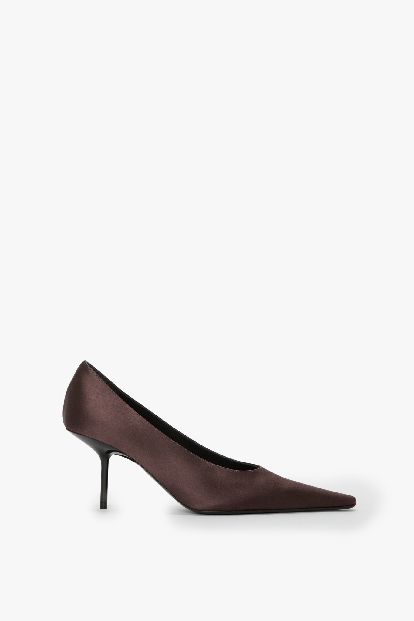 Sloan Stiletto Pump In Dark Brown Satin – Victoria Beckham Inc
