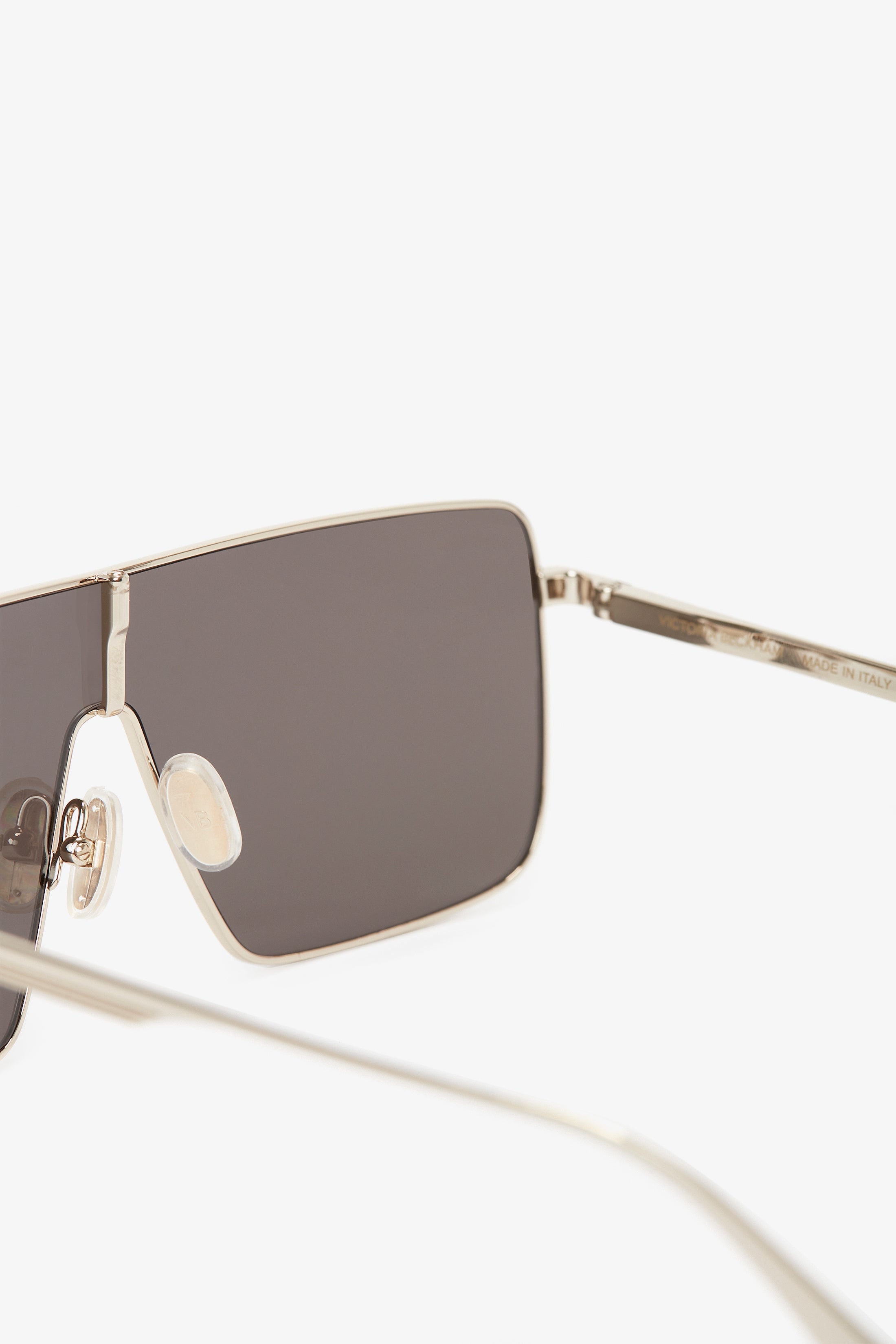 Rectangular Visor In Gold-Smoke – Victoria Beckham Inc