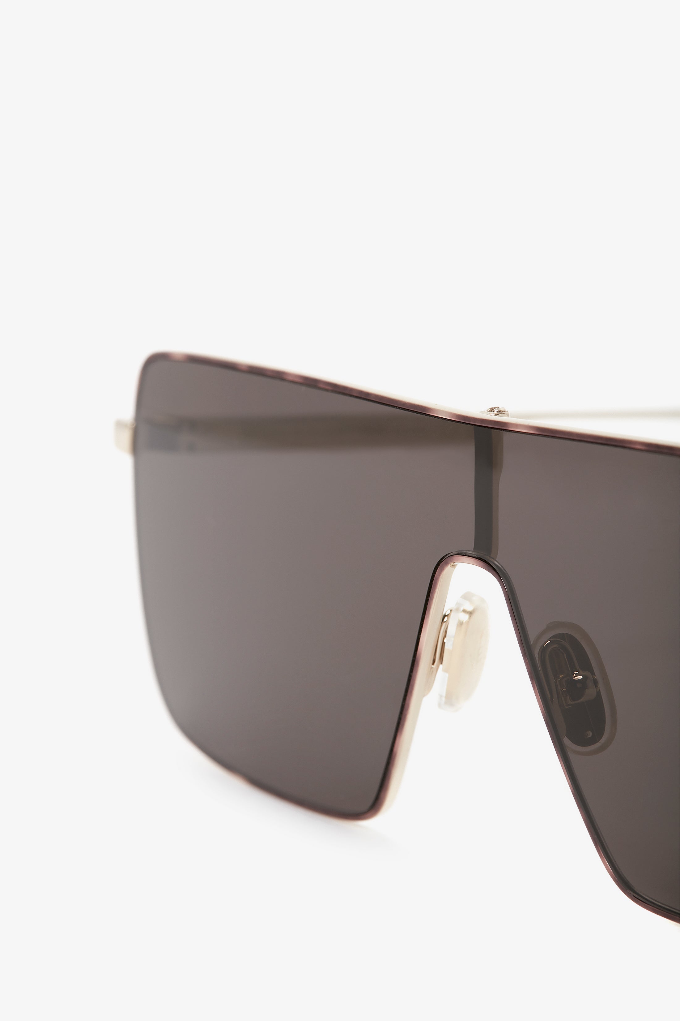 Rectangular Visor In Gold-Smoke – Victoria Beckham Inc